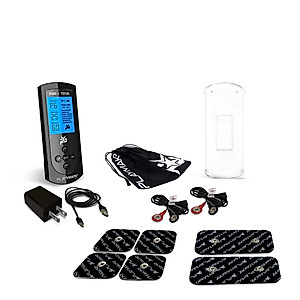 PlayMakar TENS Unit + Muscle Stimulation System | TENS for Pain Relief | Muscle Stimulation for Muscle Training and Recovery | 10 Pre-Set Programs | Backlit Display