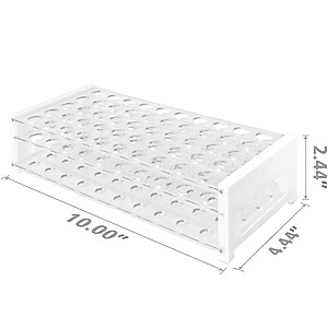 Karter Scientific 208U2 Plastic Test Tube Rack for 15/18 mm Tubes, Holds 50, Detachable (Single)