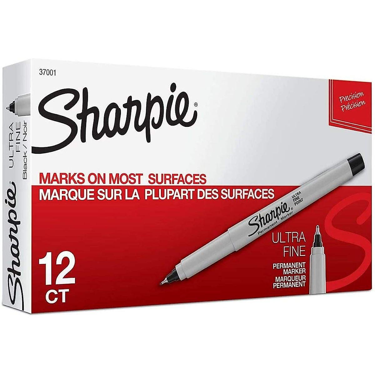 SHARPIE 37001 Permanent Markers, Ultra Fine Point, Black Color, 24 Sets of 12 Markers, 288 Markers Total