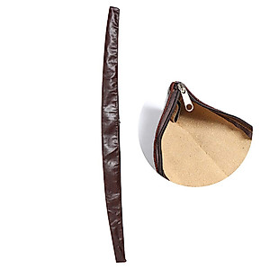 UNISTRENGH Traditonal Longbow Case Recurve Bow Bag PU Leather Brown One-piece Bow Cases (47.2inch(120cm))