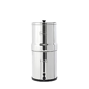 Big Berkey Gravity-Fed Stainless Steel Countertop Water Filter System 2.25 Gallon with 2 Authentic Black Berkey Elements BB9-2 Filters