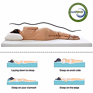 LANELIFE 3 Inch Egg Crate Memory Foam Mattress Topper California King Cooling Gel & Bamboo Charcoal Infusion, Fitted Bamboo Fiber Cover Ventilated Design, Comfort Body Support & Pressure Relief