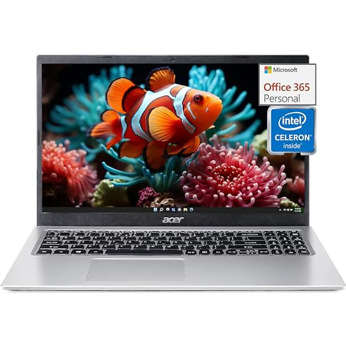 acer 2023 Newest Aspire 1 Slim Laptop, 15.6" FHD Laptop, Intel Celeron Dual-core Processor, 16GB RAM, 128GB eMMC,1-Year Microsoft 365 Personal Subscription,Student, Windows 11 Home S