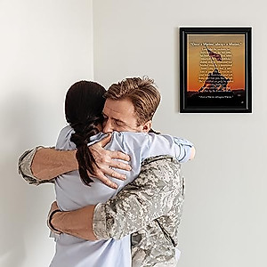 Once a Marine, Always a Marine - Inspiring USMC Creed Wall Decor Poster, This Famous American Flag Raising on Iwo Jima Is An Ideal Wall Art For Patriotic Home, Office Wall Decor, Unframed - 8x10"