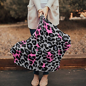 Nursing Cover Carseat Canopy, Leopard Print Soft and Breathable Stroller Covers for Breastfeeding Infants, Animal Texture Multiuse-Nursing Scarf,Stretchy Babysitting Scarf