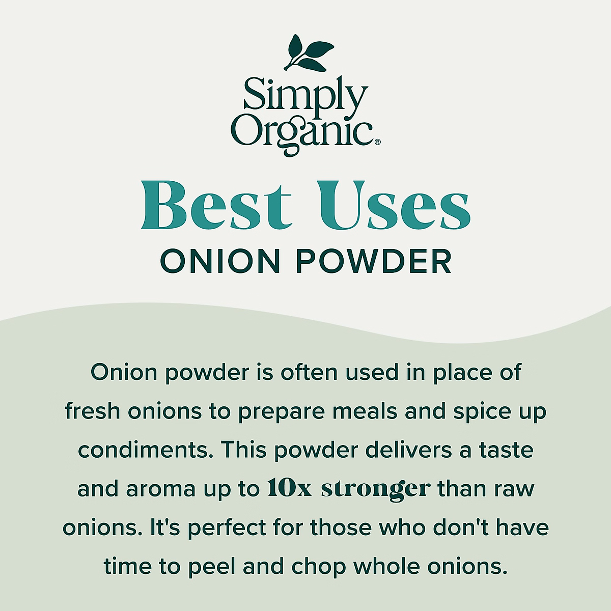 Simply Organic White Onion Powder, 3-Ounce Jar, Organic US Grown Onions, Real Onion Taste Without The Tears, Kosher, Non GMO