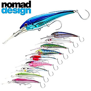 Nomad Design DTX Minnow with Patented Autotune System - Distressed Baitfish Swimming, Hydrospeed Belly Eyelet for Faster Trolling, BKK Diablo 5X Singles 3/0 Hooks, 125 FLT 5, 20ft, Hot Pink Mackerel