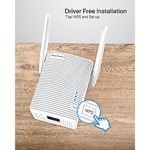 BrosTrend Dual Band 1200Mbps WiFi Bridge, Convert Your Wired Device to Wireless Network, Works with Any Ethernet-Enabled Devices, WiFi to Ethernet Adapter with Standard RJ45 LAN Port, Easy Setup