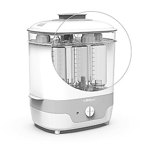 The First Years Modular Baby Bottle Sterilizer - Countertop Bottle Sterilizer - Sanitizes Baby Bottles, Baby Pacifiers, Breast Pump Parts - Baby Bottle Feeding Supplies