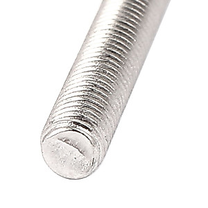 uxcell M5 x 60mm Full Thread Button Head Socket Cap Screw Silver Tone 15 Pcs