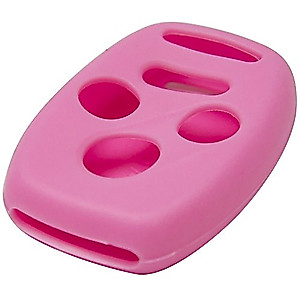 Keyless2Go Replacement for Silicone Cover Protective Case for 4 Button Remote Keys KR55WK49308 MLBHLIK-1T OUCG8D-380H-A (1 Pack) - Pink