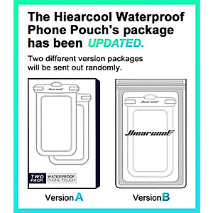 Hiearcool Universal Waterproof Phone Pouch, Waterproof Phone Case Compatible for iPhone 14 13 12 11 Pro Max XS Plus Samsung Galaxy S22 Cellphone Up to 7.2", IPX8 Cellphone Dry Bag for Vacation-4 Pack