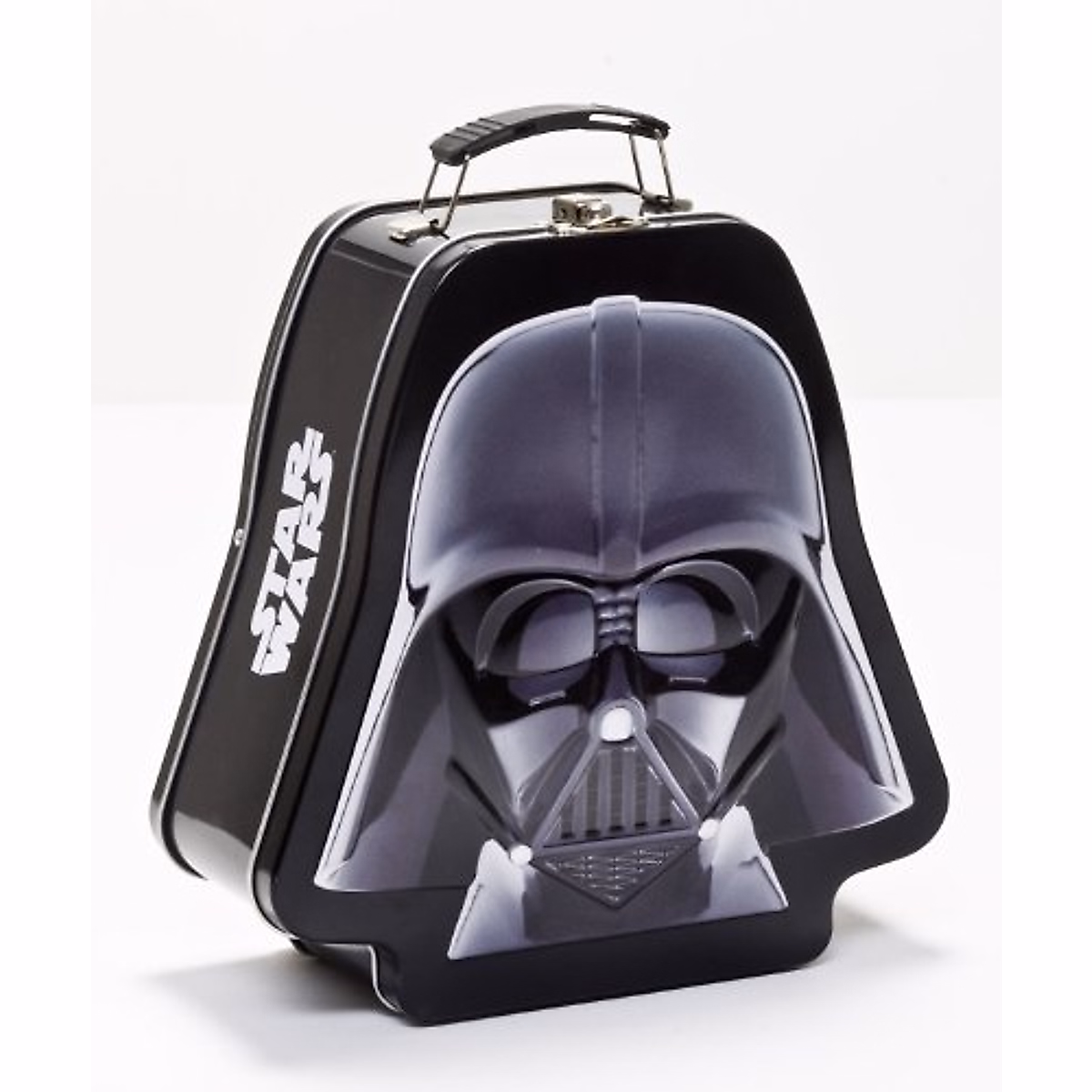 Vandor 52348 Star Wars Darth Vader Shaped Tin Tote with Embossing, Black/White