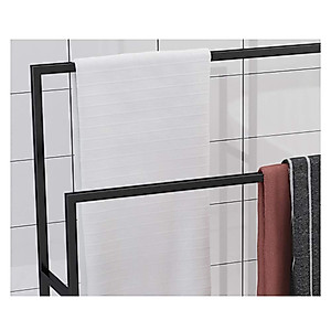 Wing Metal Free Standing Towel Rack, Large Towel Holder Stand for Bathroom, Kitchen, Washroom, Heavy Duty, Sturdy and Rust-Resistant,Gold,85×20×110cm(L×W×H)