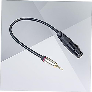 Vaguelly Stereo Headset Adapter to aux Female to Male Stereo Adapter mic Adapter Headset Converter Microphone Adapter Headphones Adapter XLR Adapter 3.5mm to XLR Cable Earphone