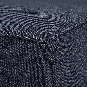 Amazon Brand - Rivet Audrey Modern Square Ottoman, 39"W, Denim