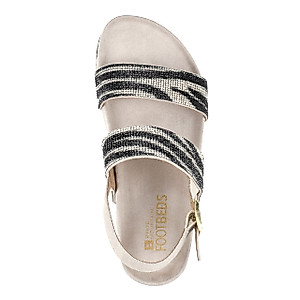 WHITE MOUNTAIN Women's Hesitant Footbed Sandal, Tiger/Multi, 9 M