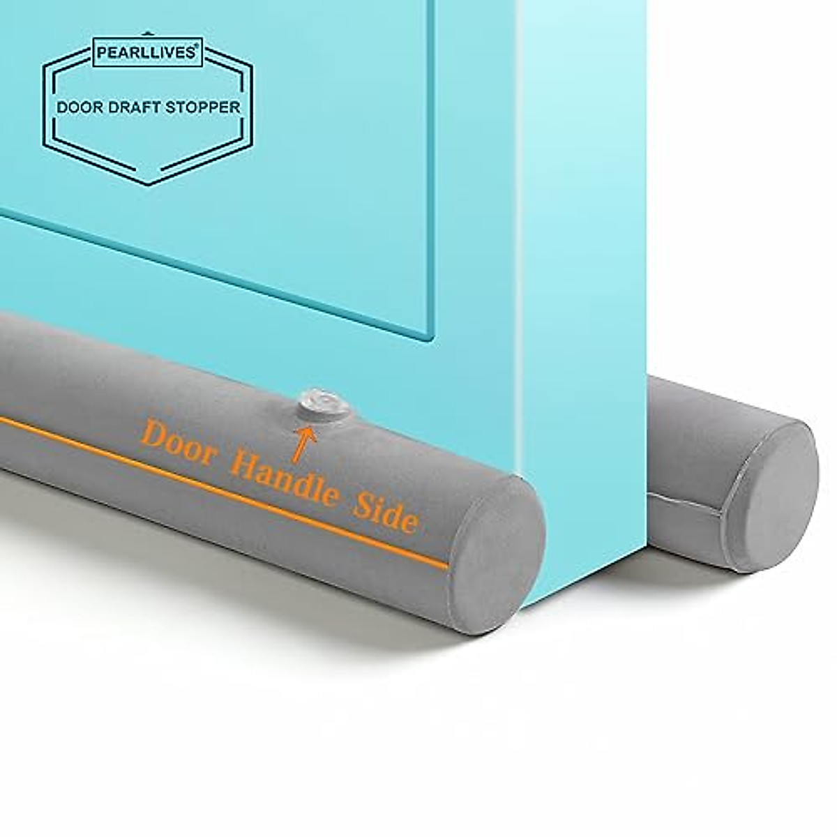 PearlLives Door Draft Stopper for Bottom of Door Air Cushion Bottom Door Seal Under Door Draft Blocker Door Sweep Dust and Noise Blocker (Grey, 30-32INCH)