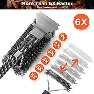 Grill Brush, BBQ Grill Brush Bristle Free, Grill Scraper for Outdoor Grill, Grill Brush Tools for Outdoor Grilling Accessories,BBQ Brush for Grill Cleaning