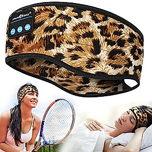 MUSICOZY Sleep Headphones Bluetooth Sports Headband, Wireless Music Sleeping Headphones Sleep Eye Mask Earbuds for Side Sleepers Workout Running Insomnia Travel Yoga Office, Pack of 2