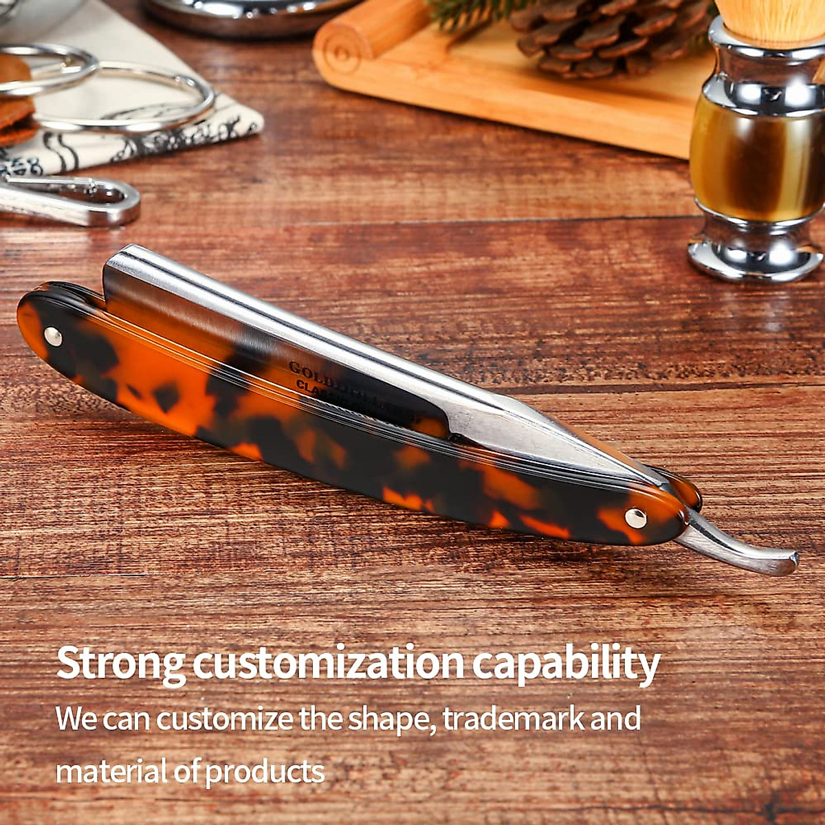 Straight Razor Kit GOLD DOLLAR Retro Shaving For Men & Barber Shaving Ready Without Stabilizer