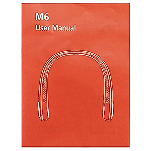 Justech Bladeless Neck Fan, USB Rechargeable Portable Neck Fan, Max. 6 Working Hours, 3 Speeds, Low Noise, Headphone Design, Hand-Free Neck Fan-White