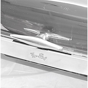 Tiger Chef Chafing Dish Buffet Set - Stainless Steel Chafer - Roll-Top Chaffing Dishes 8 Quart and Plastic Salad Tong - Chafer and Buffet Warmer Set