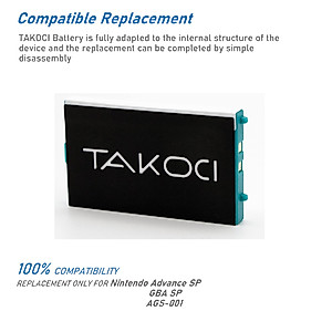 TAKOCI Replacement Battery for NTD Advance SP GBA SP AGS-001,fit Part No SAM-SPRBP AGS-003