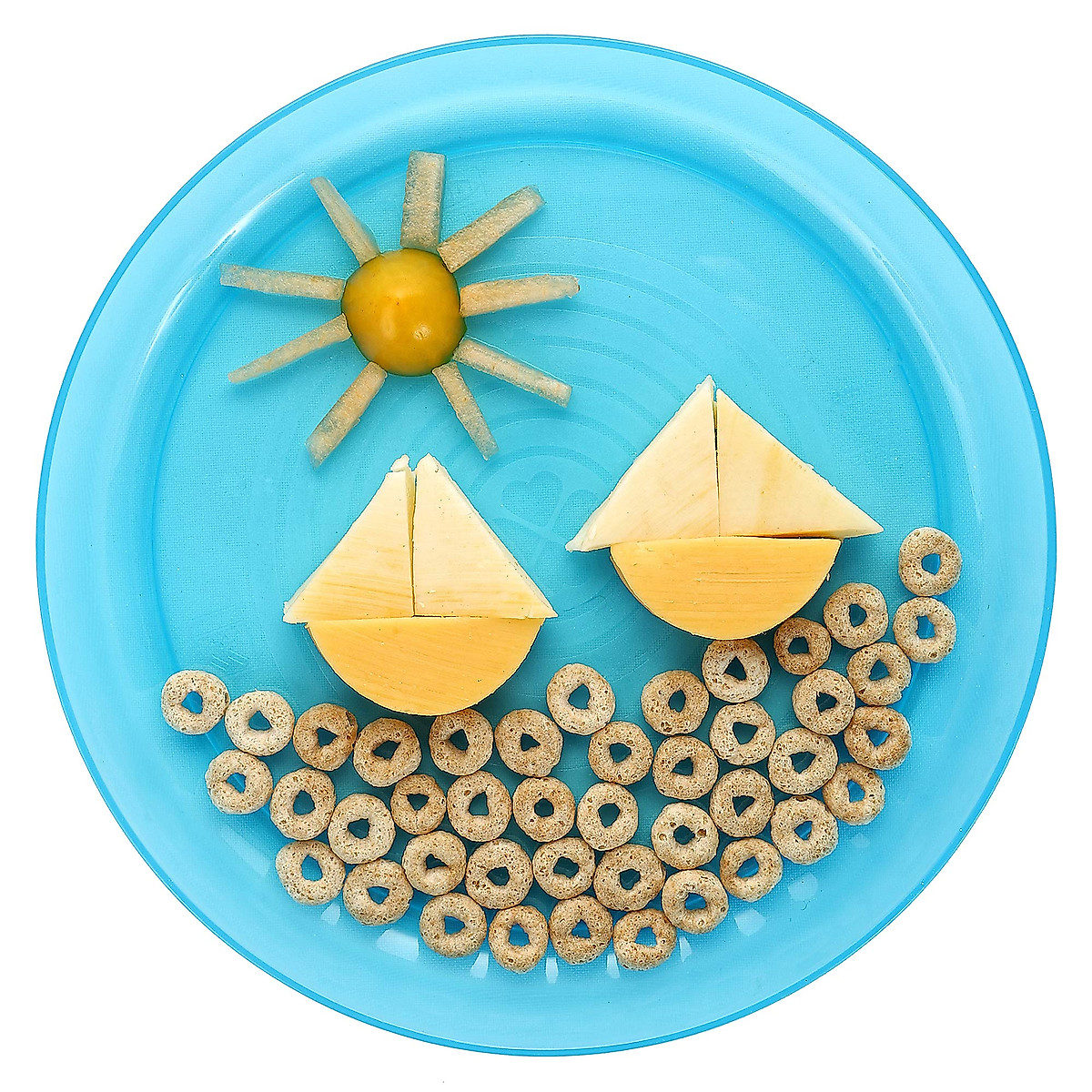 FunBites Food Cutter for Kids, Blue Triangles