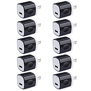 USB Charger Adapter, 1A Cube Charger Block 10PC Single Port Wall Outlet Charger USB Wall Plug Compatible iPhone 14/13/12/11 Pro Max/SE/X/8/7,Samsung Galaxy S22/S21 FE/S20/A13 5G/A52,Note 21 Ultra,Moto