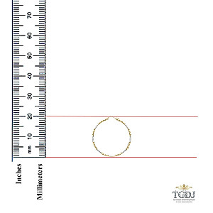 14K Yellow White Curled Hoop Earrings - (Diameter - 20 MM)