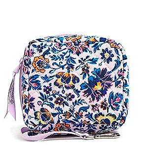 Vera Bradley Women's Cotton Mini Travel Case W/Clip, Cloud Vine Multi - Recycled Cotton, One Size
