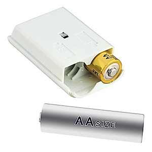 Yueton Pack of 2 Black and White Replacement AA Battery Case Back Cover Shell for Xbox 360 Controller