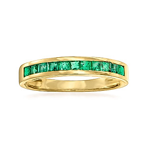 Ross-Simons 0.50 ct. t.w. Emerald Ring in 14kt Yellow Gold. Size 8