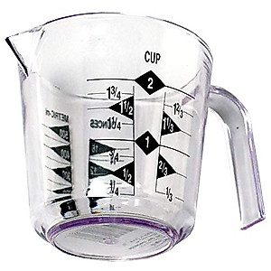 Chef Craft Select Plastic Measuring Cup, 2 Cup, Clear