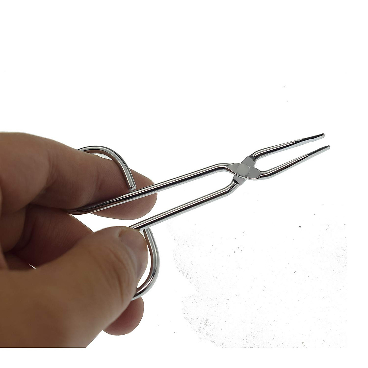 Motanar (2 Pack) Scissors Shaped Eyebrow Tweezers Clip - Flat Tip Tweezers Hair Plucker for Hair and Eyebrows Personal Care Multicolor (Silver & Straight)