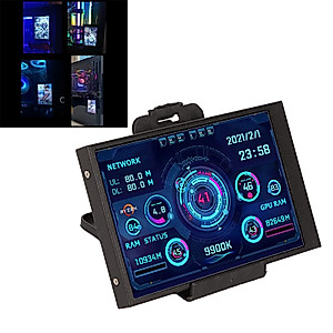 3.5 Inch CPU Hardware Temperature Monitor, PC Sensor Panel Display PC Temperature Display for PC ARGB Computer case Secondary Screen for Windows