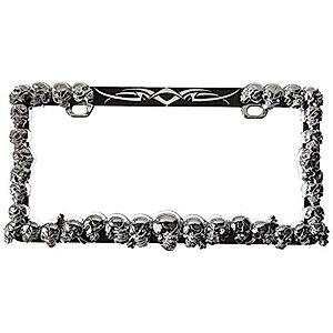 Bully WL232C Mutely Skull License Frame