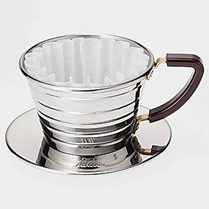 Kalita Stainless Steel Wave 155 Coffee Dripper, Size, Silver