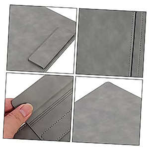 Ciieeo Folder Board Metal Clip Board Office Stuff Business Supplies Realtor Supplies Marketing Supplies Clipboard Pu Grey Writing Support Plate Exam Paper Base Paper File Organizer Metal
