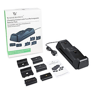 Wasserstein Controller Charging Station Compatible with Microsoft Xbox Wireless Controller 2020 Model & 2016 Model (Xbox Series X, Xbox Series S, & Xbox One) - Make Your Gaming Experience Convenient