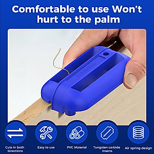 Edge Banding Trimmer,Veneer Trimmer with Tungsten Carbide Blades for Edge Trimmer Woodworking 1 Pack, Blue