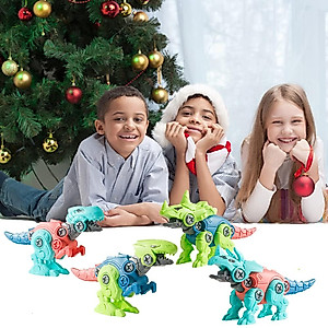 BEIGUO 4 Pack Jumbo Dinosaur Eggs with Take Apart Dinosaur Toys Building Toys for Kids Boys Girls Easter Basket Stuffers Gifts