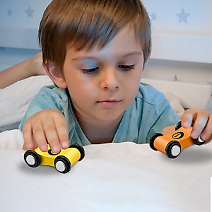 6 Pieces Wooden Mini Car Wooden Car Ramp Race Track Toys, Wooden Car Ramp Racer Toy Replacement Vehicle Set Race Car Party Favors