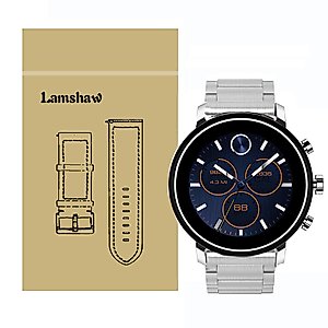 200Pcs Blueshaw Compatible for Movado 2.0 Smartwatch Band, Quick Release Stainless Steel Metal Replacement Straps for Movado Connect 2.0 Smartwatch 40mm (Silver)