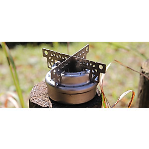 Evernew Titanium Alcohol Stove Cross Stand, Sand Leather