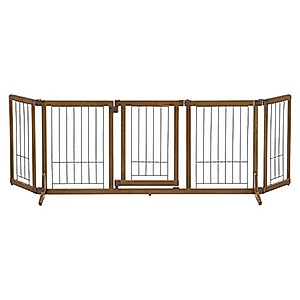 Richell Wide Premium Plus Gate Mini, for Small Dog, Fit Openings from 55” to 72” Wide