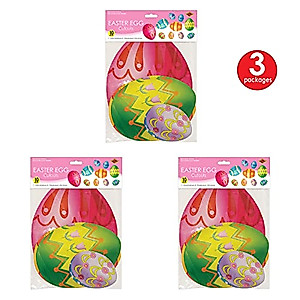 Beistle S44027AZ3 Easter Egg Cutouts Assorted Sizes, Pack of 30