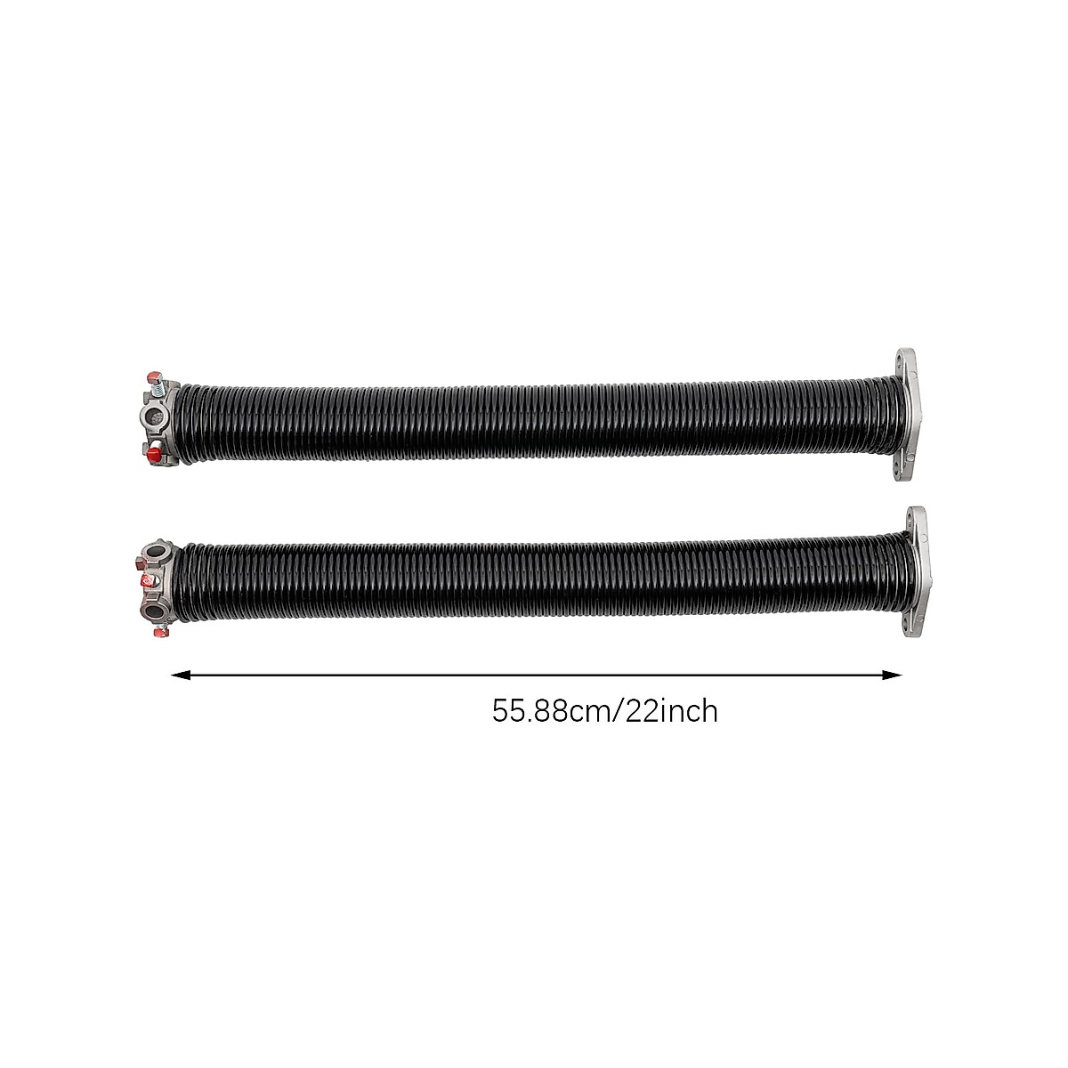 Garage Door Springs Replacement Kit, Pair of 2" Garage Door Torsion Spring Set with Non-Slip Winding Bars & Gloves, Precision Electrophoresis Oil-Free Black Coated, MIN 16,000 Cycles