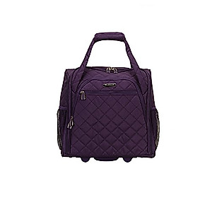 Rockland Melrose Upright Wheeled Underseater Carry-On Luggage, Purple, 15-Inch